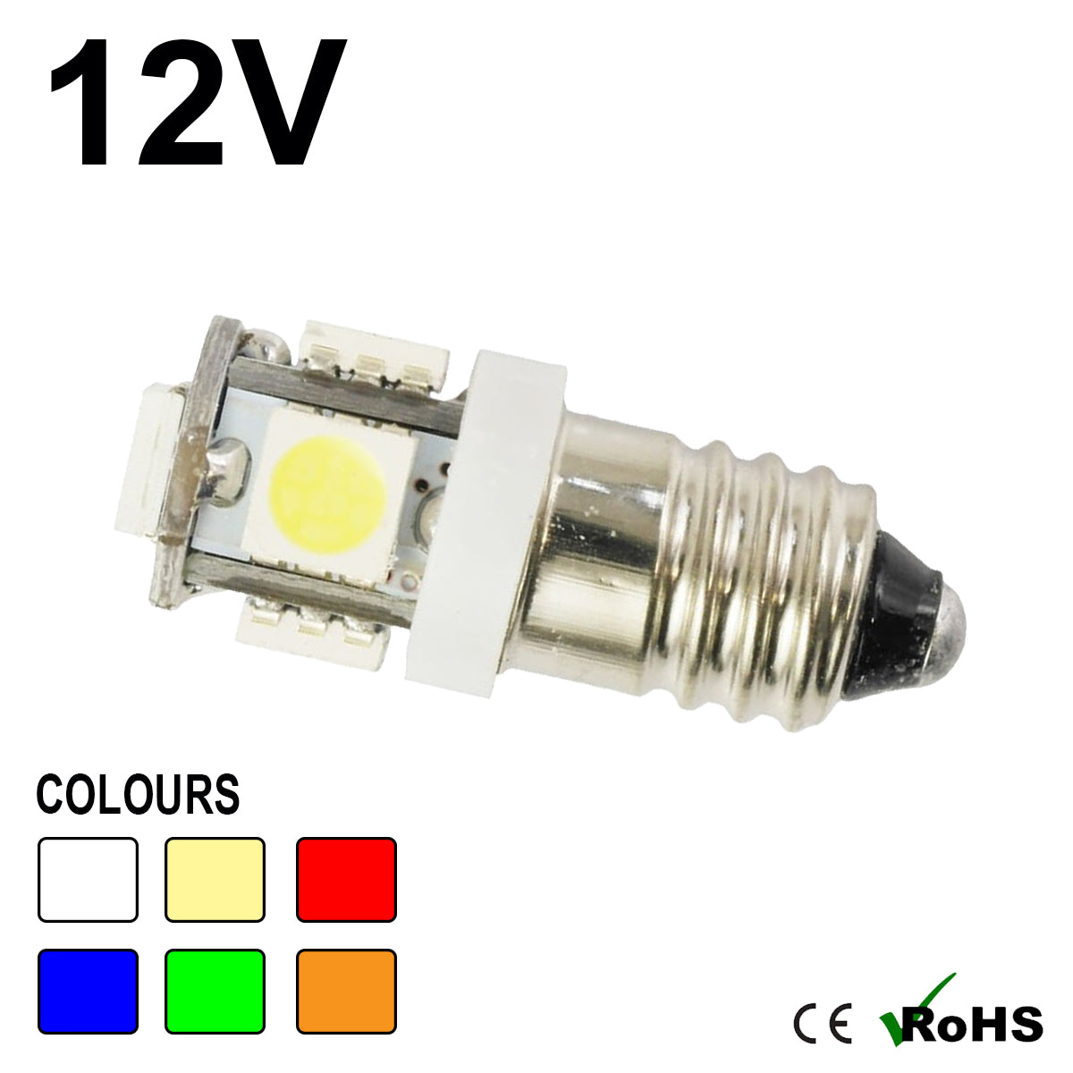 12v E10 Mes 987 5 SMD LED Bulb – Valley Lighting - Automotive LED | HID ...